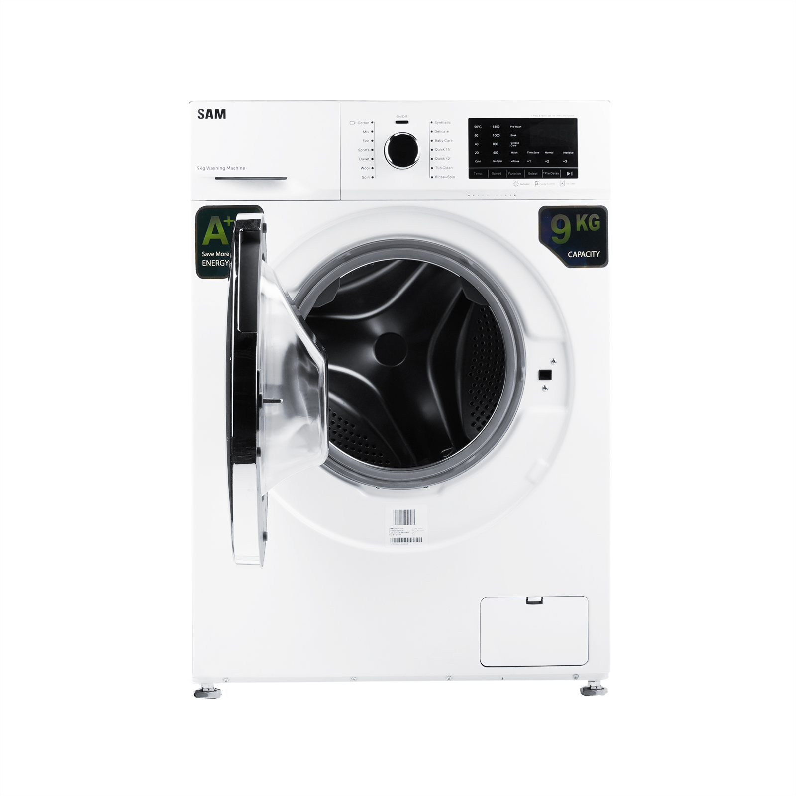 ماشین لباسشویی سام مدل P1475W ظرفیت 9 کیلوگرم رنگ سفید. انتخاب من