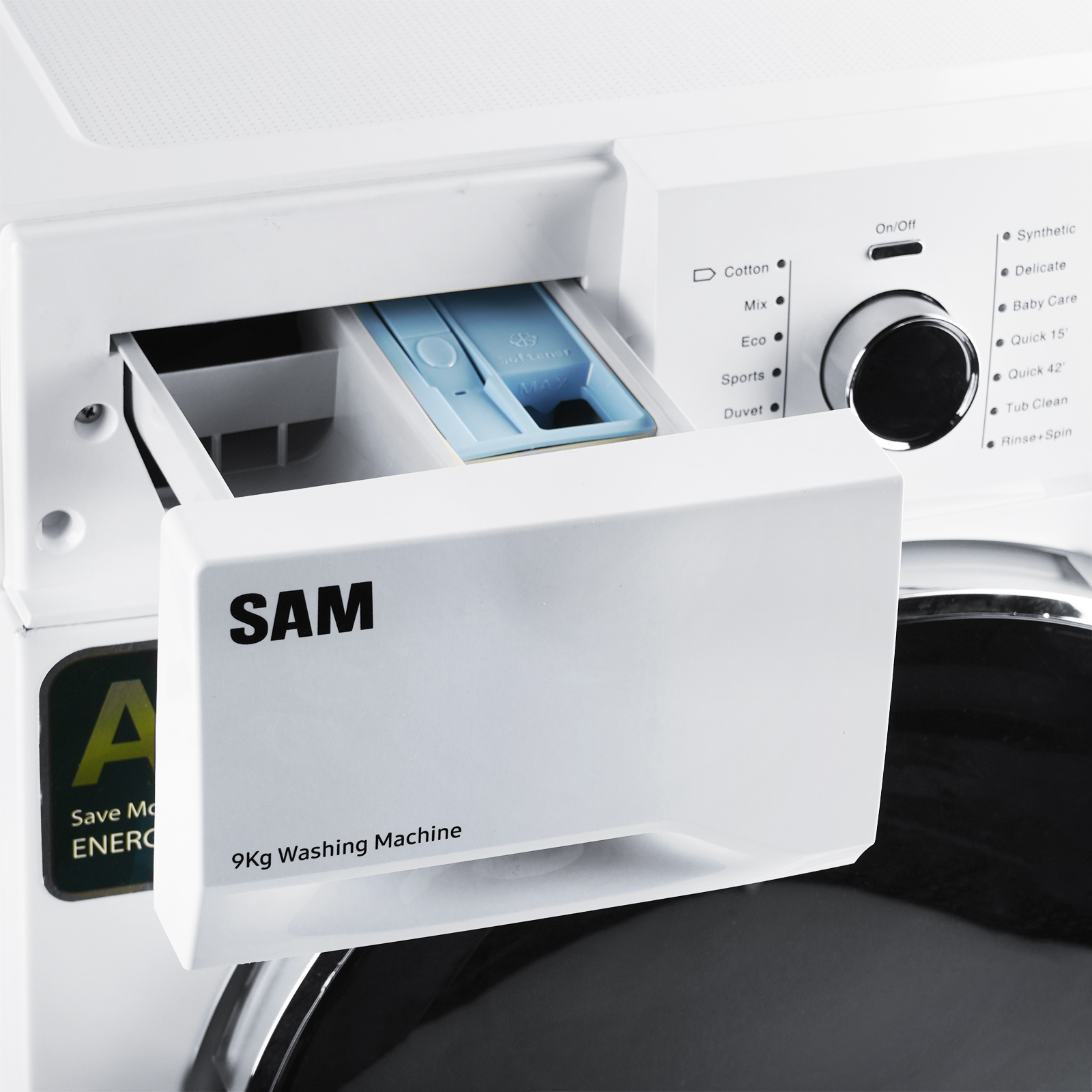 ماشین لباسشویی سام مدل P1475W ظرفیت 9 کیلوگرم رنگ سفید. انتخاب من